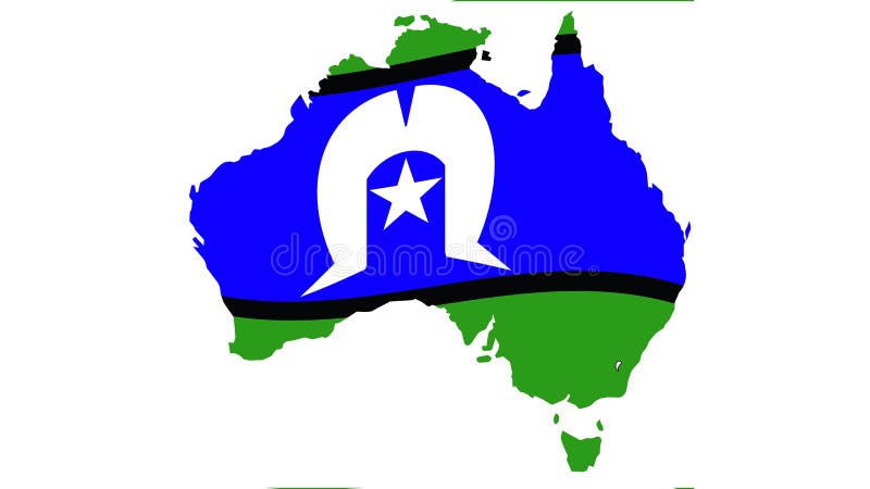 Torres Strait Islander Flag, Australia. Loop Stock Video - Video of ...