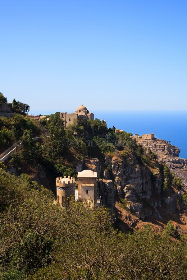 Torretta Pepoli, Erice stock image. Image of europe, punic - 60408843