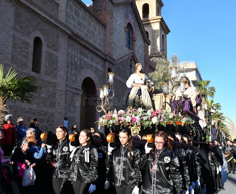 Torrevieja, Spain - April 7, 2023:Holy Week Procession in Spain ...