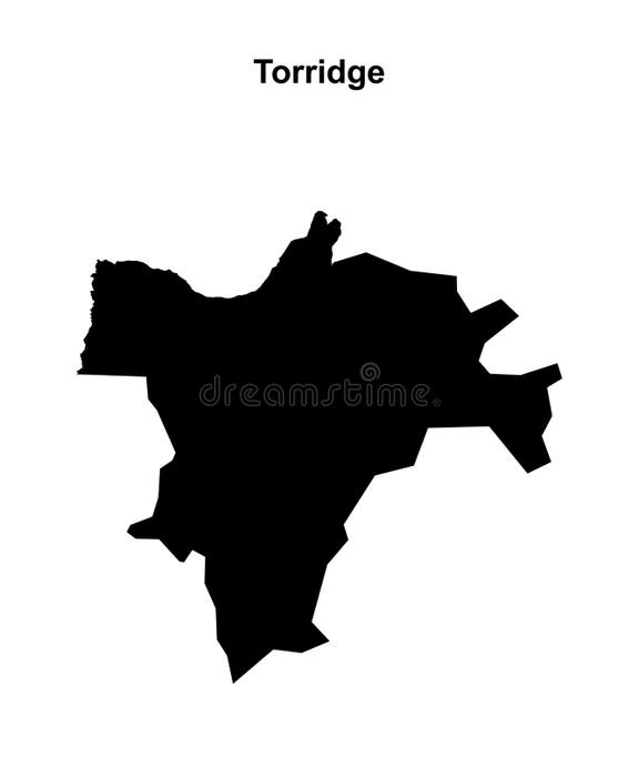 Torridge outline map stock vector. Illustration of silhouette - 371647344