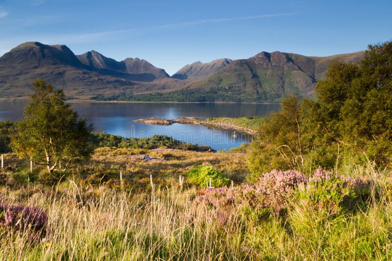 Torridon Mountains Over Torridon Loch Stock Image - Image of torridon ...