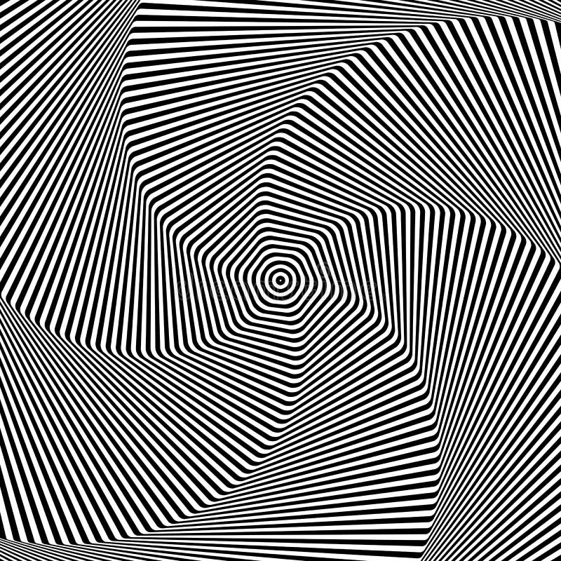 Torsion and Rotation Movement. Op Art Design Stock Vector ...
