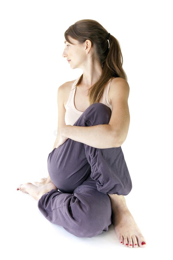 Torsione nell'yoga immagine stock. Immagine di india - 20527277