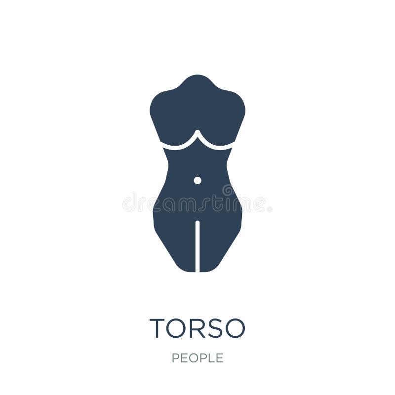 Torso Icon Vector Isolated on White Background, Torso Sign , Black ...