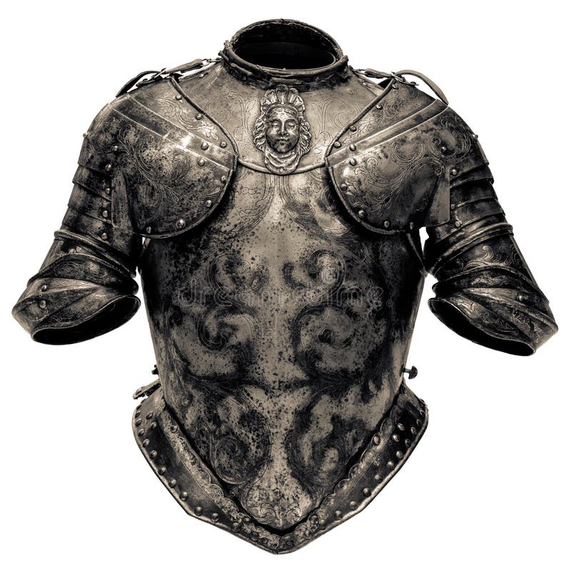 Isolated Torso Section of a Suit of Armour Stock Photo - Image of ...