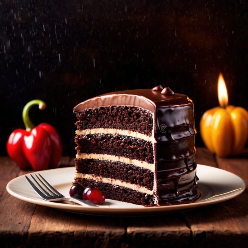 Torta De Comida De Devilrsquo Popular Pastel De Postre Dulce Stock de ...