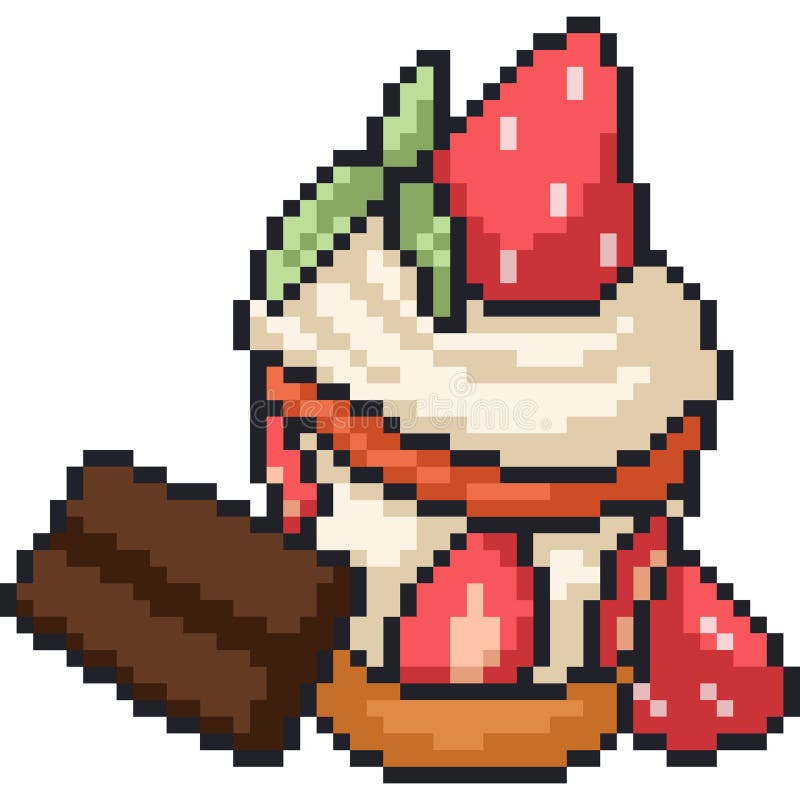 Torta Del Arte Del Pixel Del Vector Ilustración del Vector ...