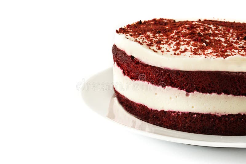 Torta Roja Del Terciopelo Aislada Foto de archivo - Imagen de torta ...