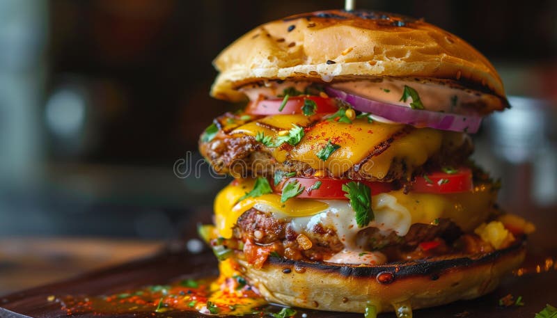 Tortas Burger. AI Generated. Stock Illustration - Illustration of meal ...