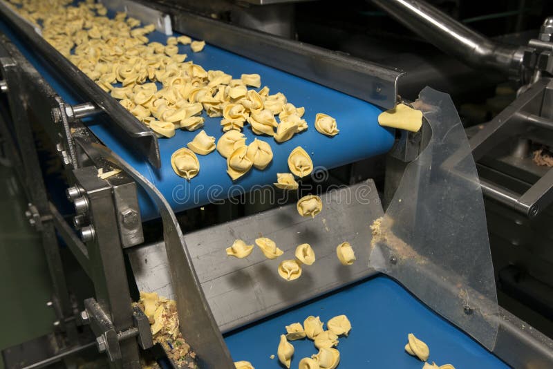 Tortellini Pasta Production Line Stock Photo - Image of place, motion ...
