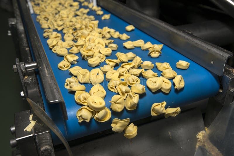 Tortellini Pasta Production Line Stock Photo - Image of eating, place ...