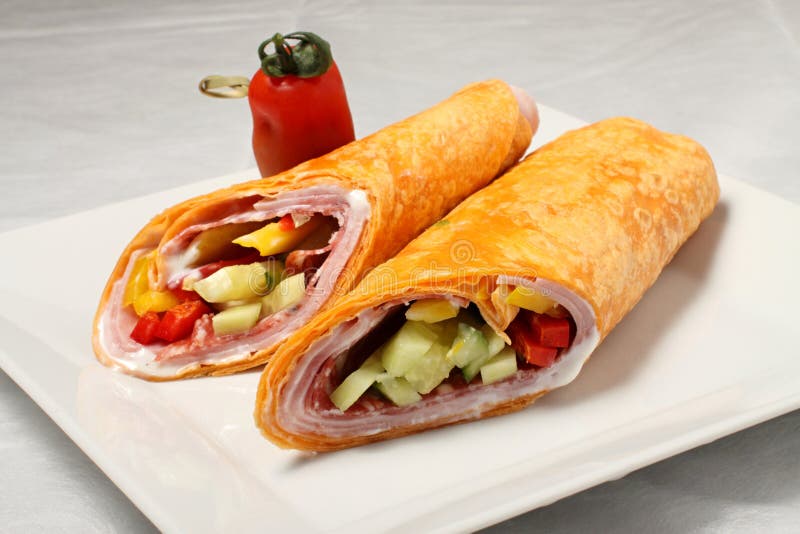 Tortile with vegetables stock image. Image of dinner - 14459661
