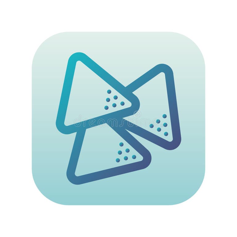 Tortilla Chips Icon. Vector Stock Vector - Illustration of outline ...