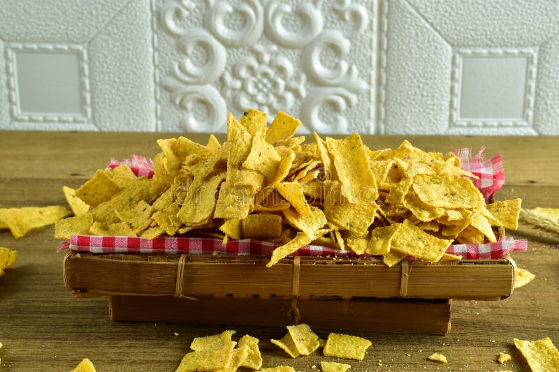 Tortilla Chips are a Snack Made from Corn that is Cut into Squares and ...