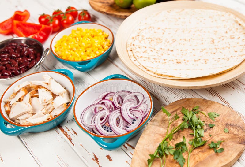 Tortilla with a Mix of Ingredients Stock Image - Image of dinner, meal ...