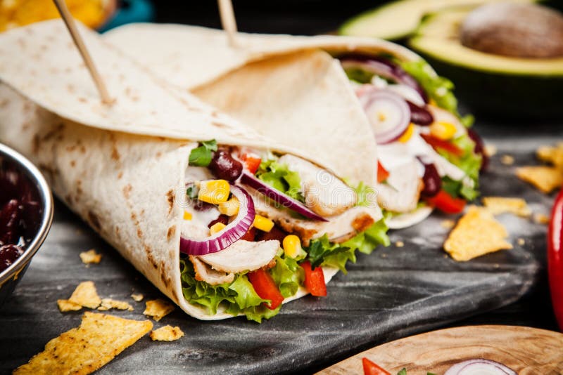 Tortilla with a Mix of Ingredients Stock Photo - Image of homemade ...