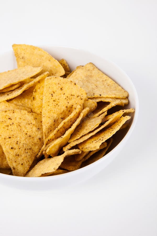 Tortilla Nacho Chips in Bowl Stock Photo - Image of party, fresh: 193547976
