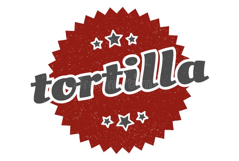 Tortilla Vintage Label, Logo Design Template on White Background Stock ...
