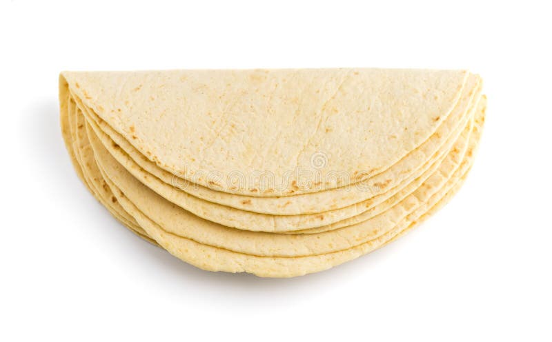 Tortilla on a White Background. Stock Photo - Image of closeup, healthy ...