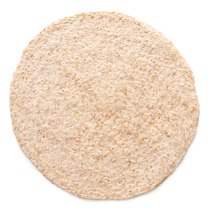 Plain Tortilla Wrap Isolated on White. Stock Image - Image of isolated ...