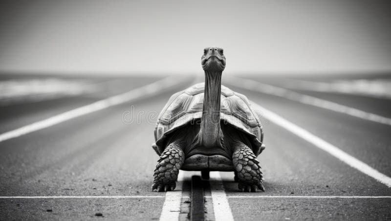 Tortoise Achieving Victory through Perseverance and Determination ...