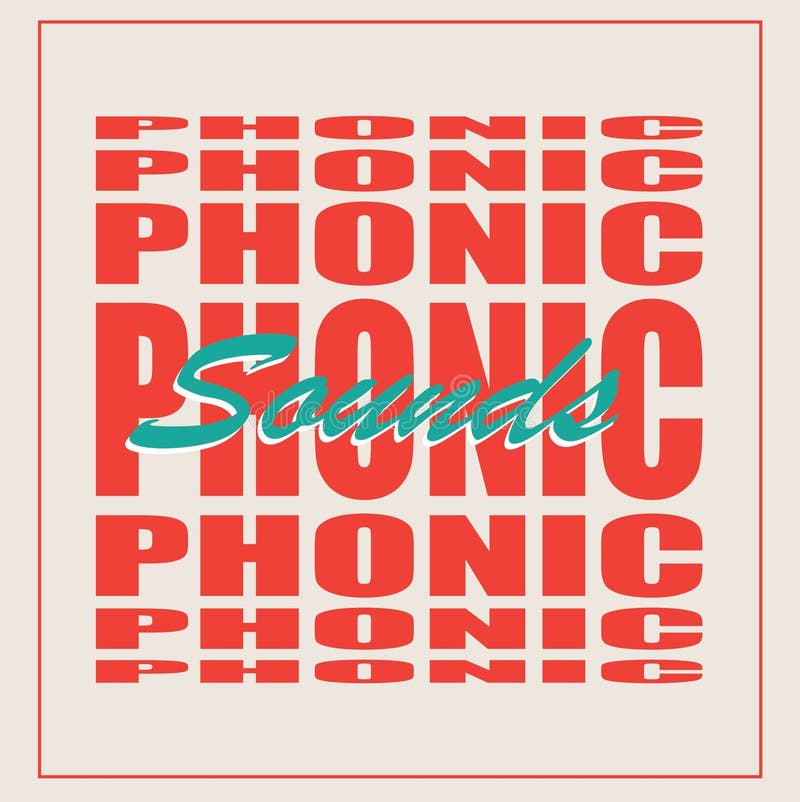 Phonic Sounds Graphic Design Vector Stock Vector - Illustration of ...