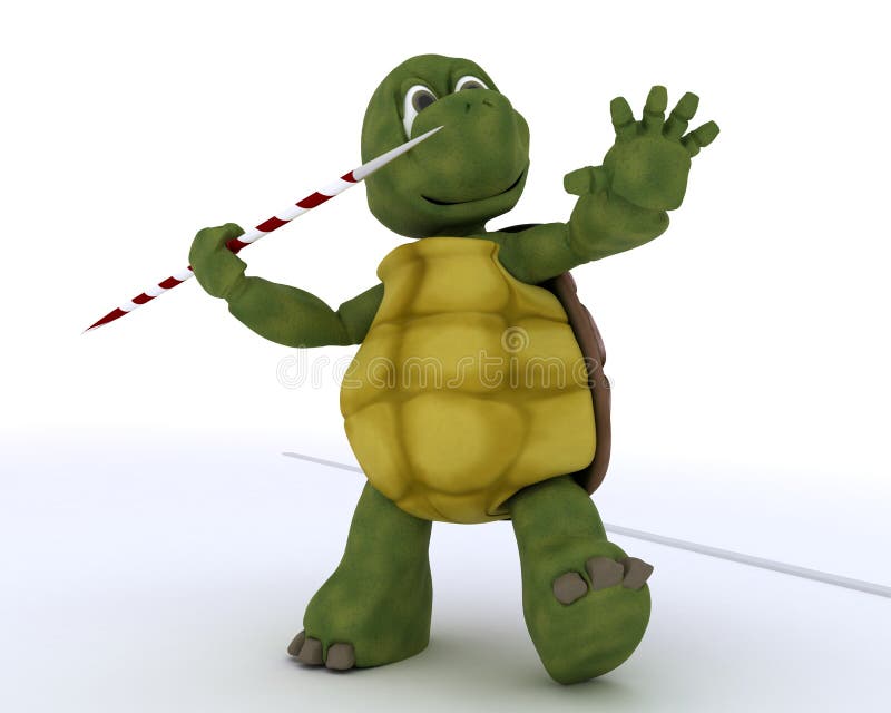 Tortoise Competing in Hammer Throw Stock Illustration - Illustration of ...
