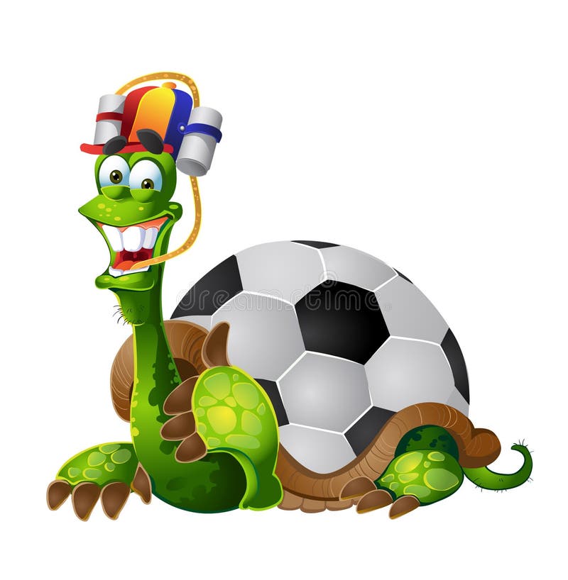 Turtle - football fan stock vector. Illustration of comedian - 10222976