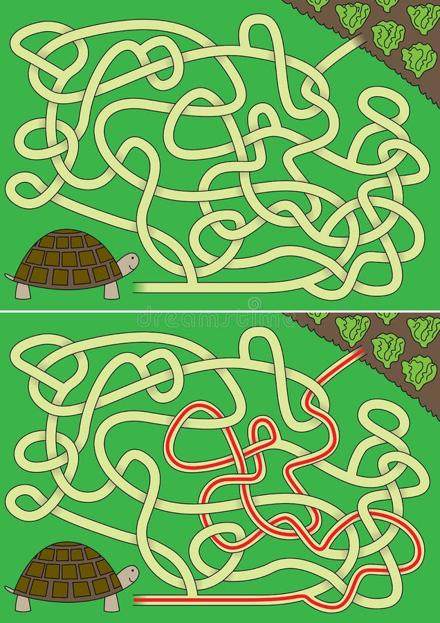 Turtle maze stock vector. Illustration of game, underwater - 19894080