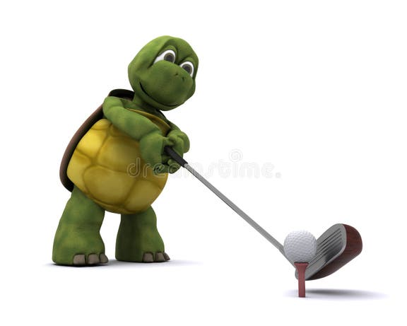 Tortoise Playing golf stock illustration. Illustration of sport - 20037048