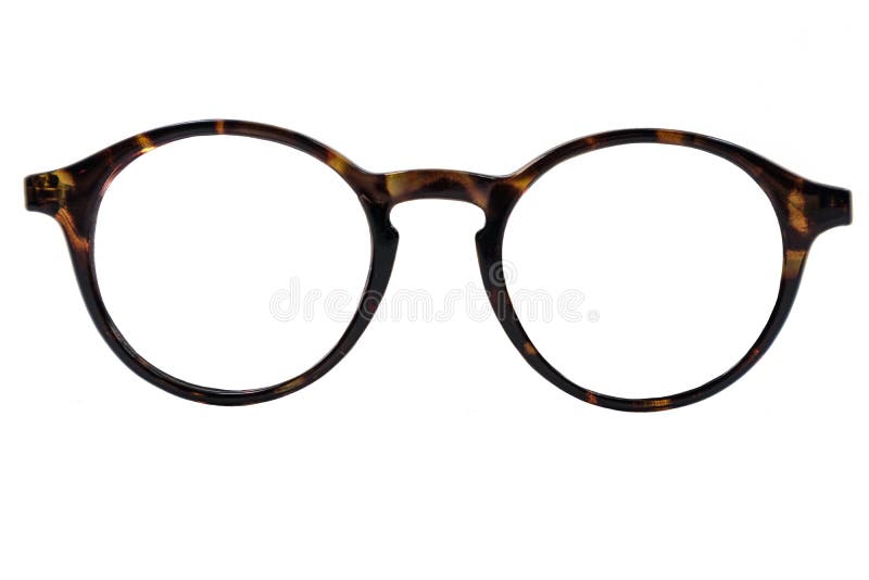Tortoise Shell Glasses Frames Isolated on White Stock Image - Image of ...
