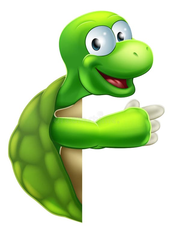 Tortoise or Turtle Pointing Stock Vector - Illustration of funny ...
