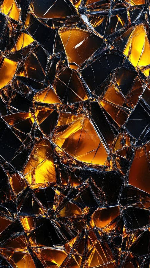 Tortoiseshell Pattern from Shattered Glass Abstract Macro Stock ...