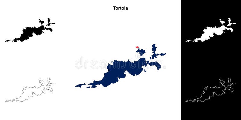 Tortola outline map stock vector. Illustration of british - 356722211