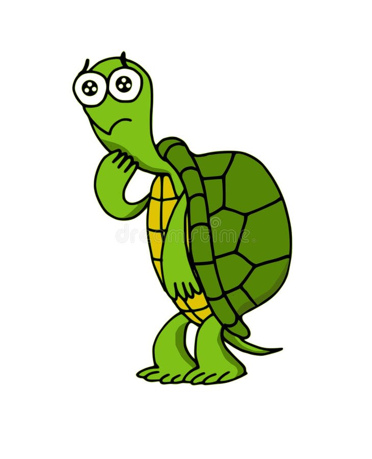 Tortuga triste ilustración del vector. Ilustración de tortuga - 10016653
