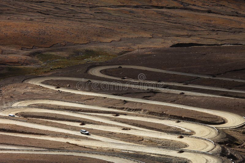 Tortuous mountain road stock photo. Image of twist, bend - 38557648