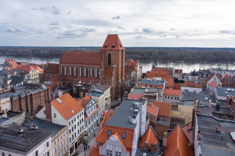 Torun cityscape editorial photography. Image of tower - 45315202