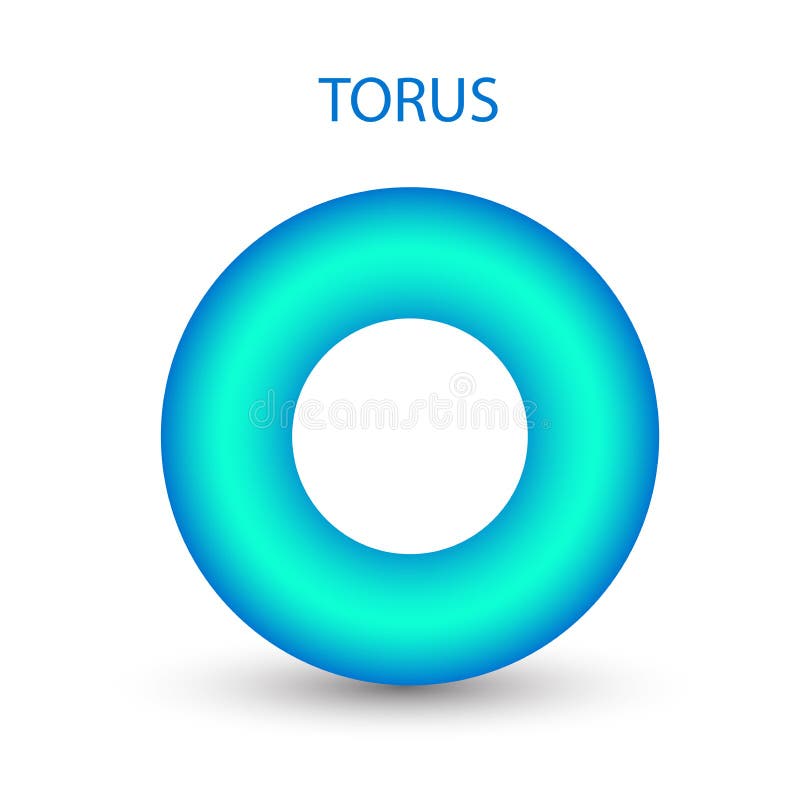 Torus with Gradients and Shadow for Game, Icon, Package Design, Logo ...