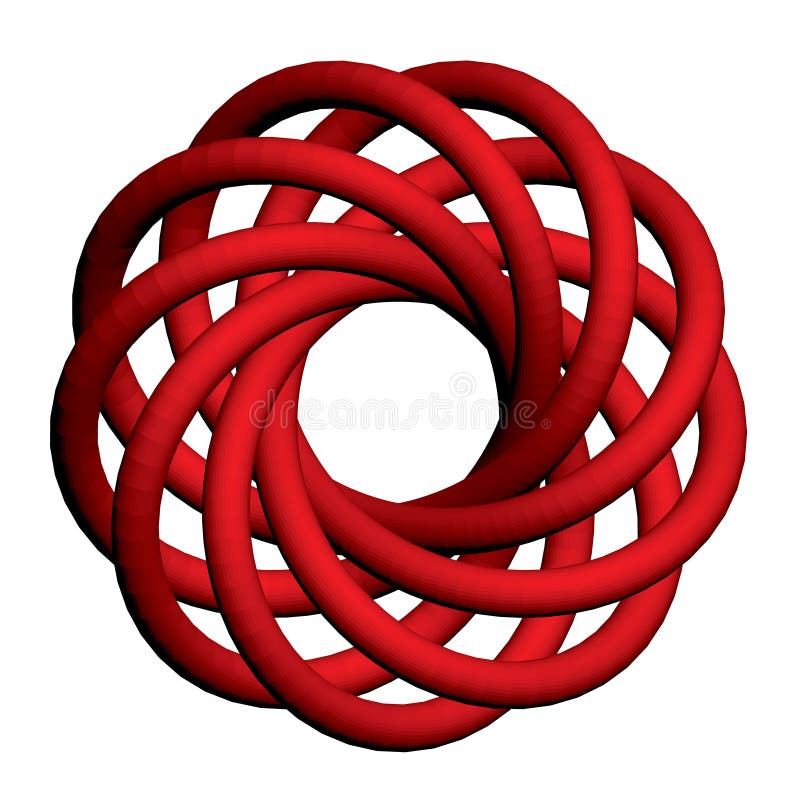 Torus knot stock vector. Illustration of element, objects - 58843948