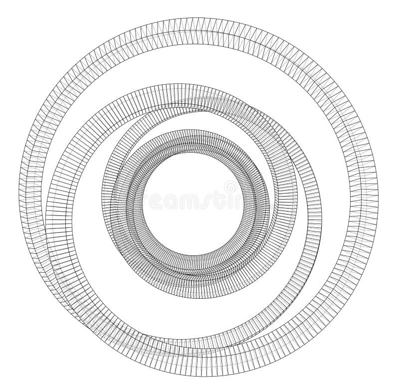 Torus Outline. Vector Rendering of 3d Stock Vector - Illustration of ...