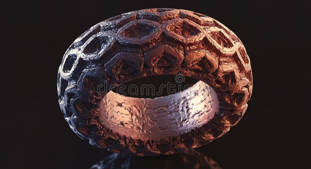 A Torus-shaped Object with a Textured Surface Resembling Interlocking ...