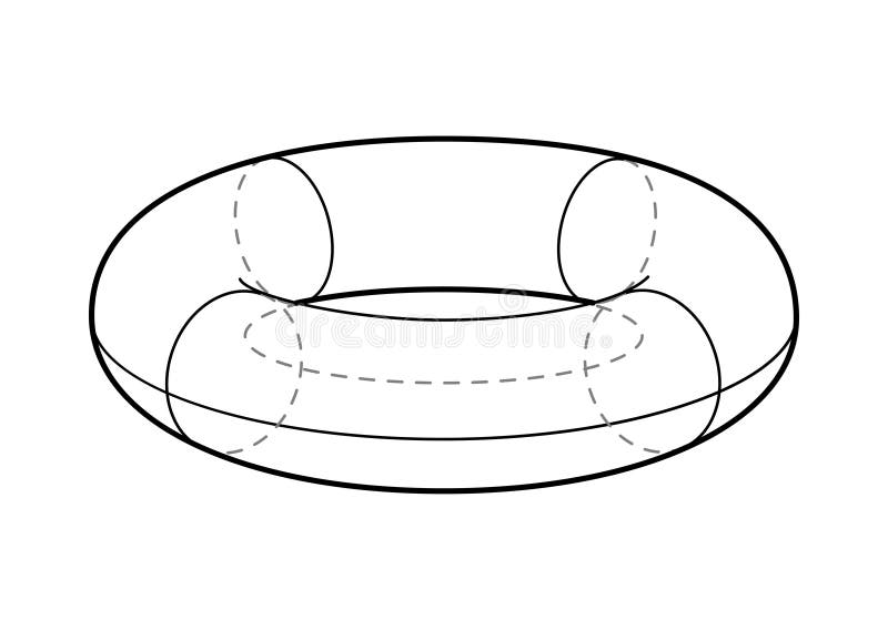 Torus Stereometric Shape Composition Stock Vector - Illustration of ...