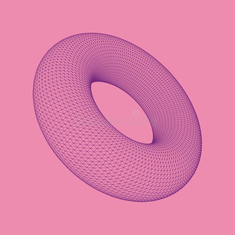 Torus Vector Illustration stock vector. Illustration of geometrical ...