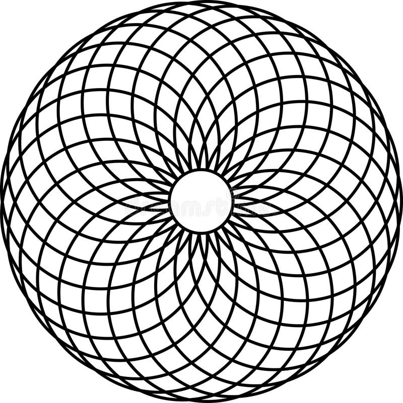 Torus Yantra Symbol Isolated on White Background. Sacred Geometry Symbol Concept Stock ...