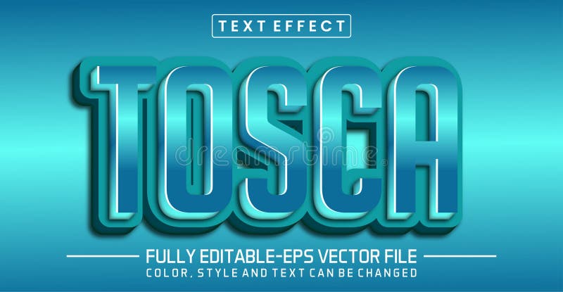 Tosca Text Editable Style Effect Stock Vector - Illustration of ...