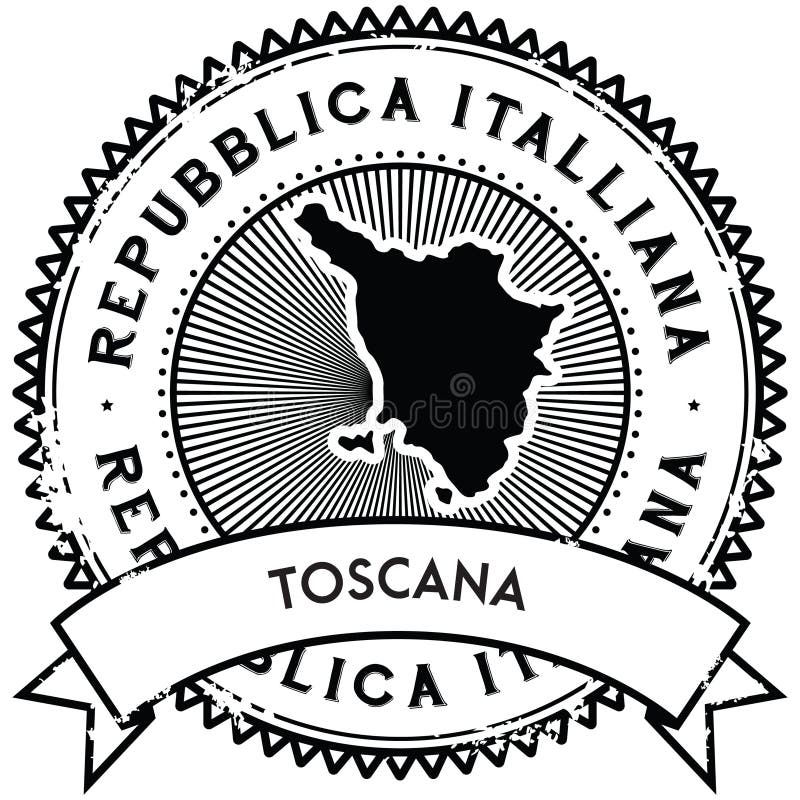 Toscana Map Label. Vector Illustration Decorative Design Stock Vector ...