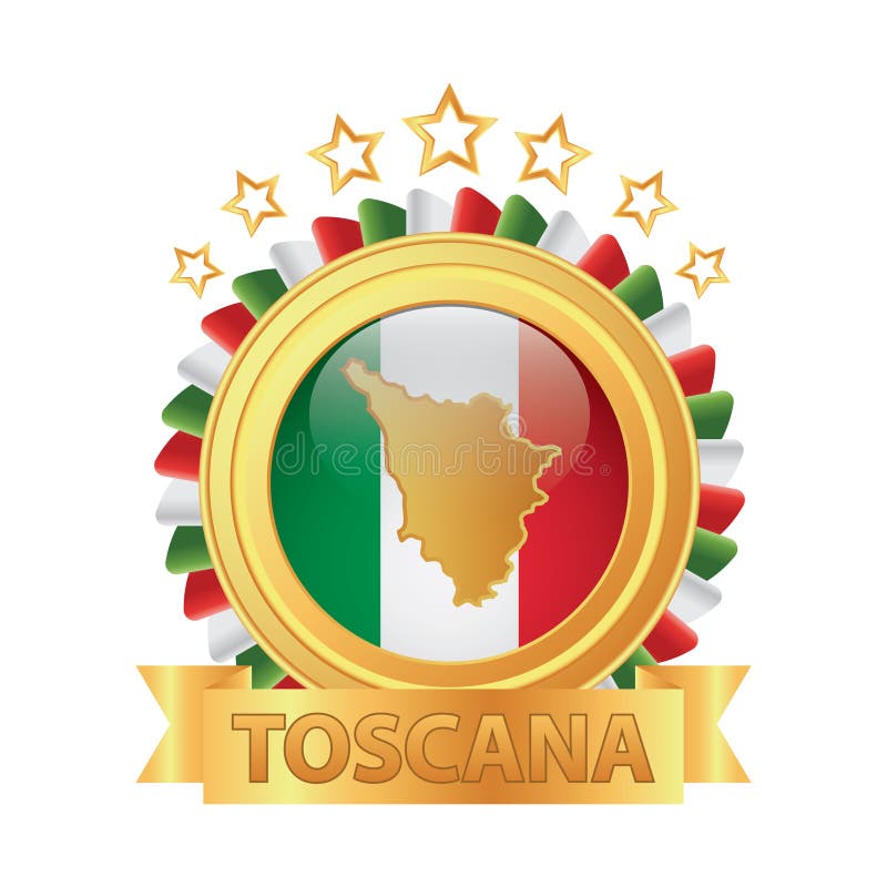 Toscana Map. Vector Illustration Decorative Design Stock Illustration ...