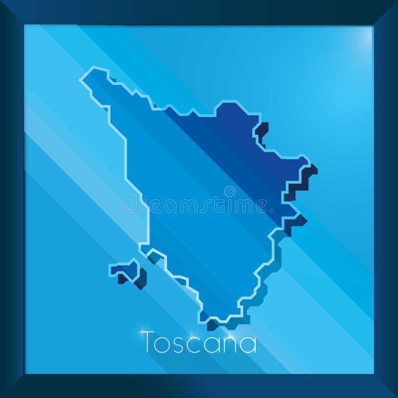 Toscana Map. Vector Illustration Decorative Design Stock Illustration ...