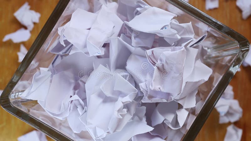 Toss Crumpled Paper at the Basket Stock Footage - Video of failure ...