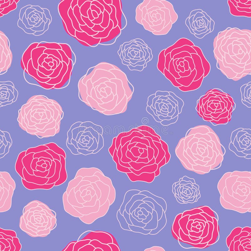 Tossed Springtime Roses Seamless Repeat Design Stock Vector ...